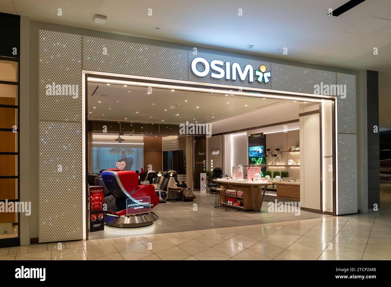 OSIM store at Westfield Valley Fair in Santa Clara, California, USA ...