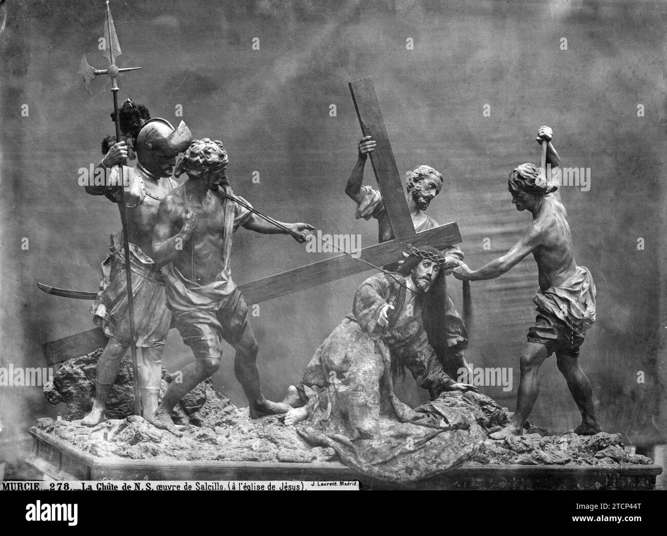 03/31/1912. Steps of Murcia. Fall of Jesus on the road to Calvary, work ...
