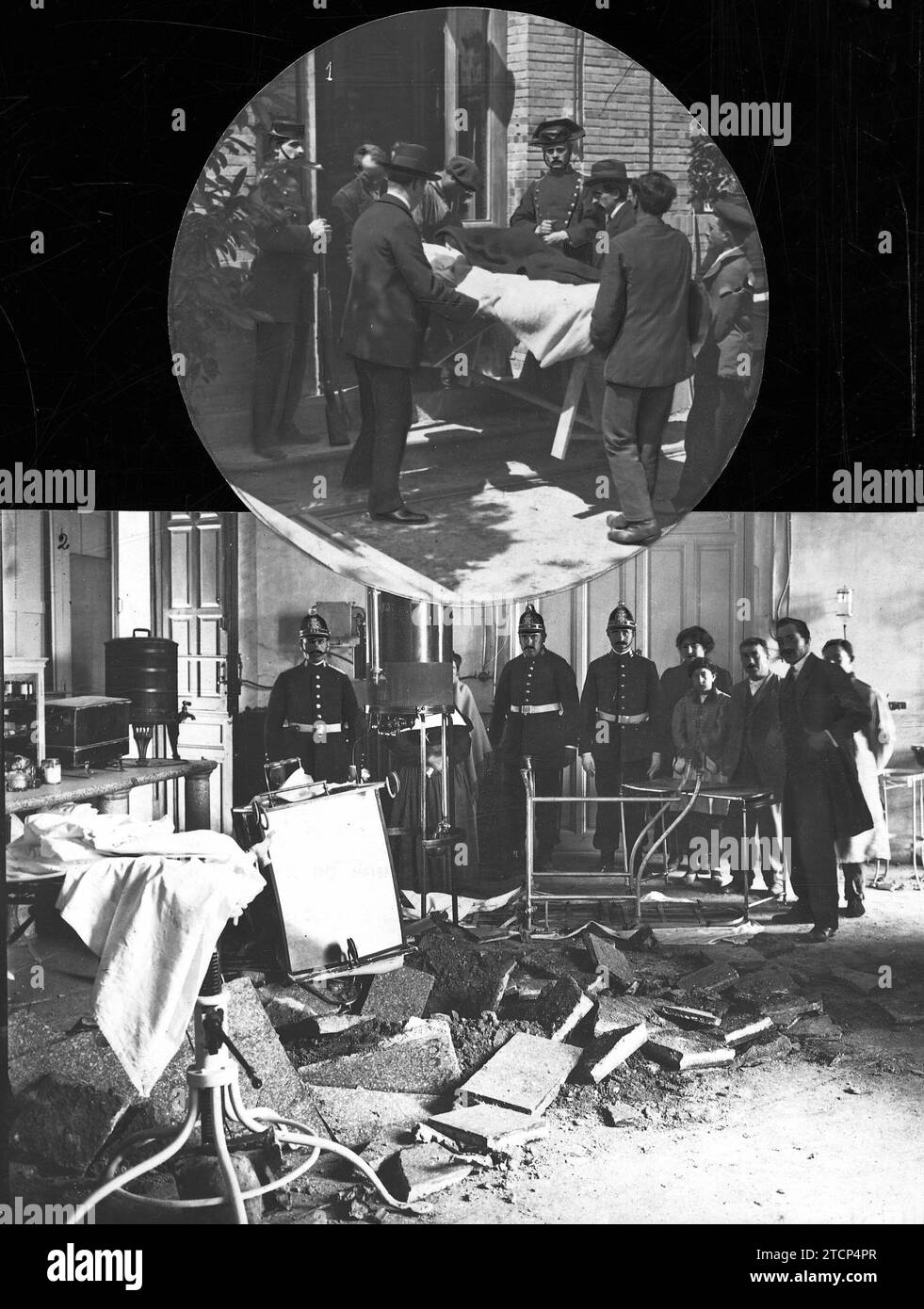 04/09/1912. Explosion in the Rosario sanatorium.1.- Conduction of the ...