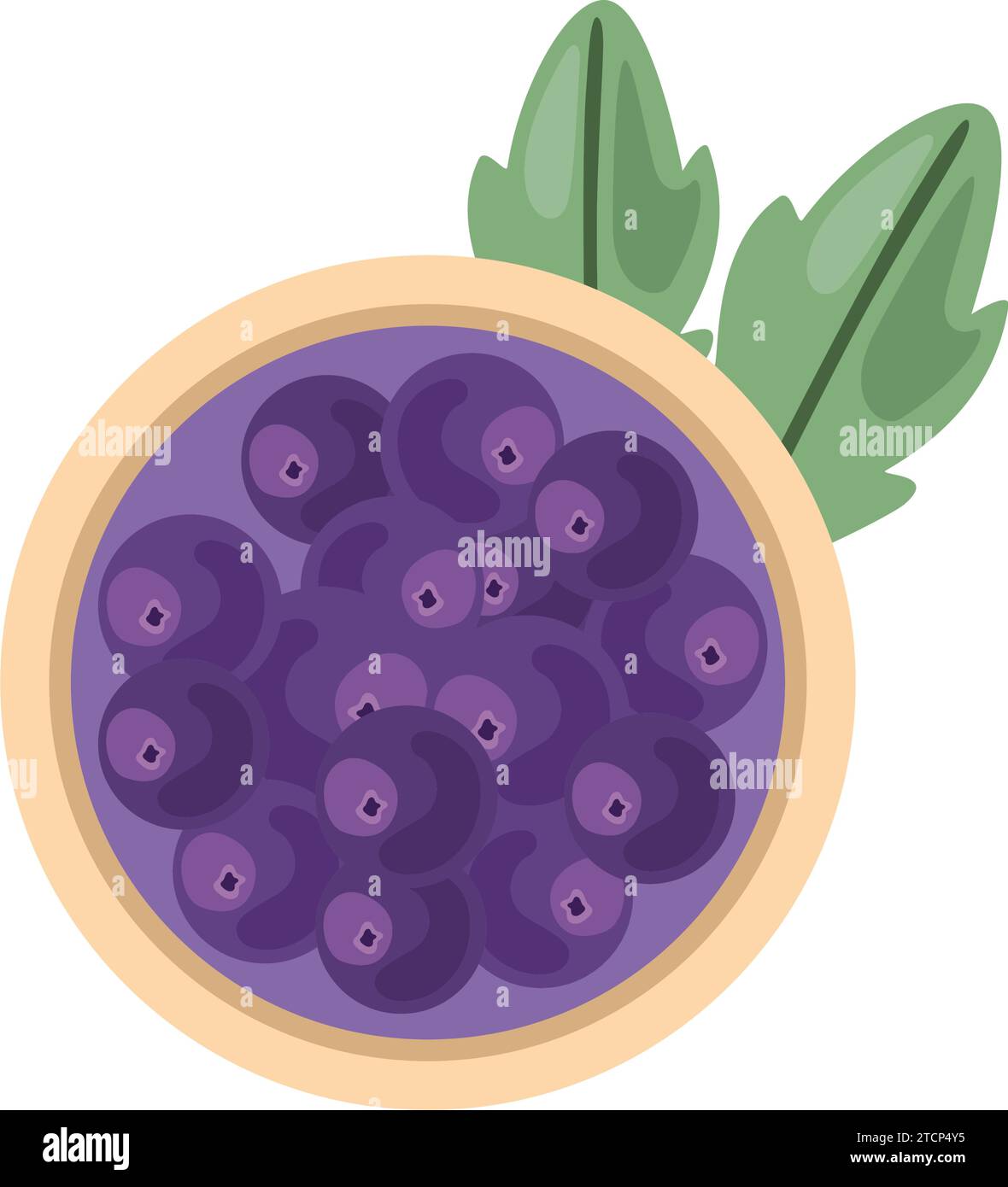 acai berry bowl illustration vector isolated Stock Vector Image & Art ...