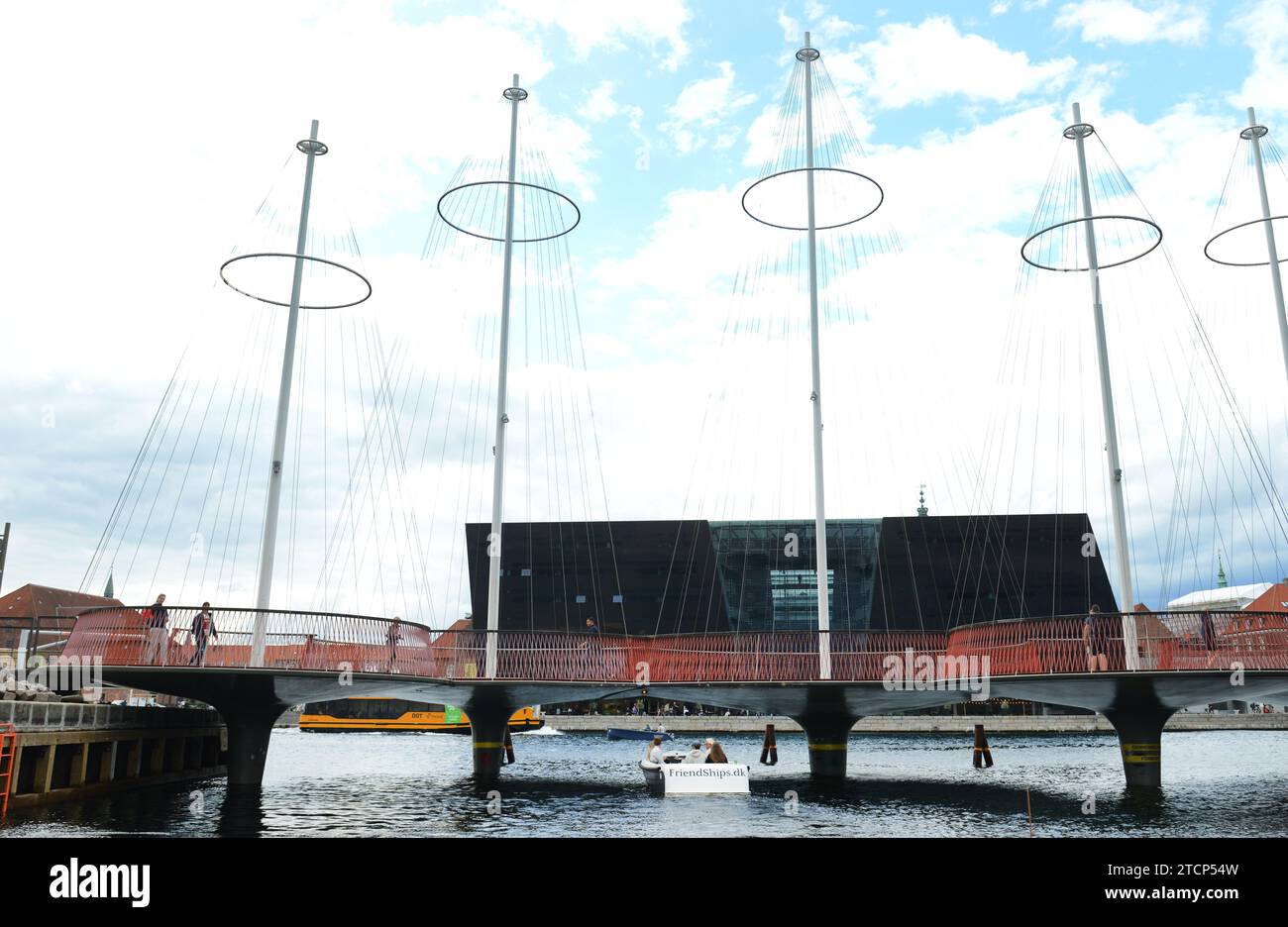 The Circle bridge and the Royal library in Copenhagen, Denmark Stock ...