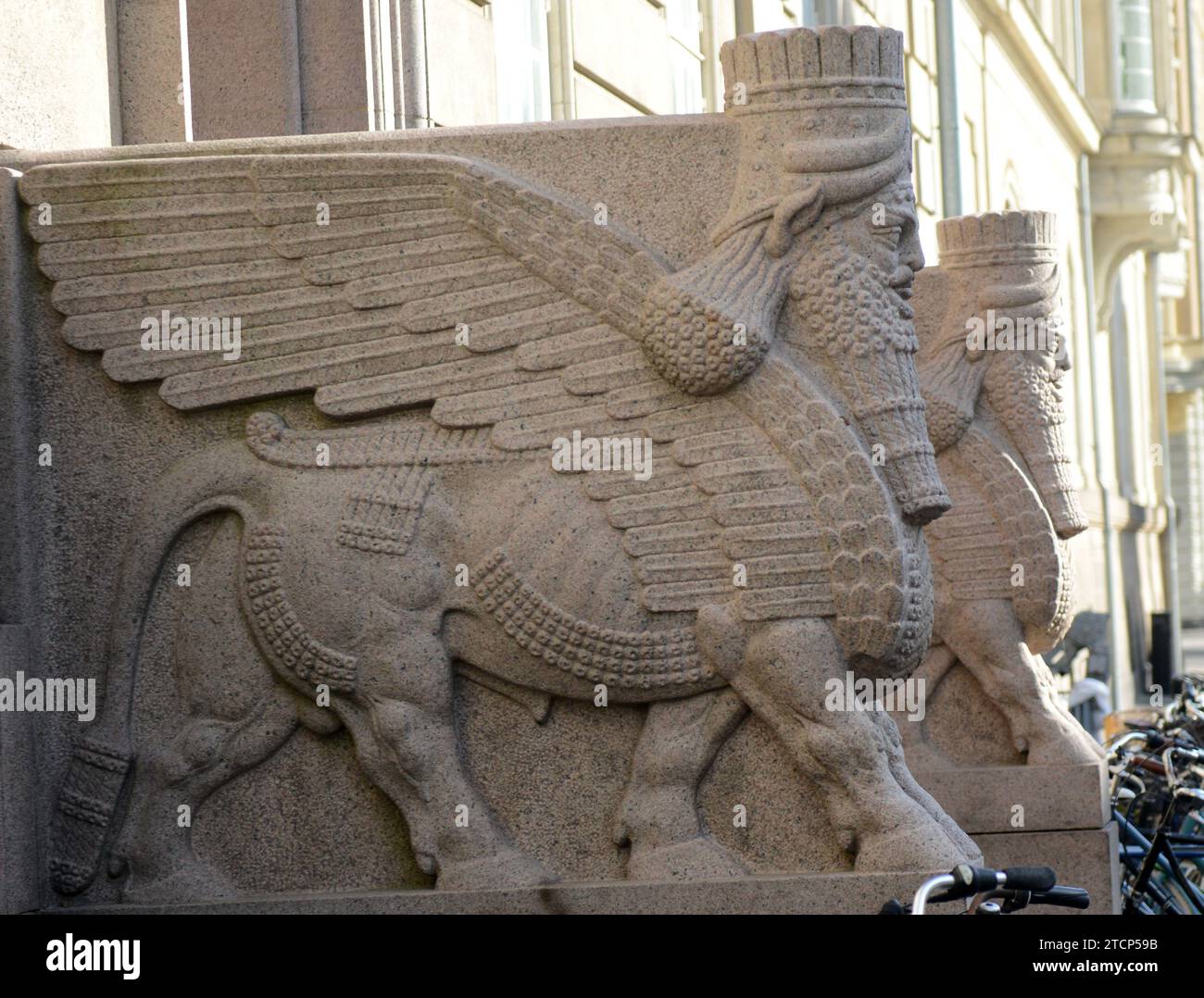 Assyrian guardians In front of the college dorms at Kristianiagade 10 ...