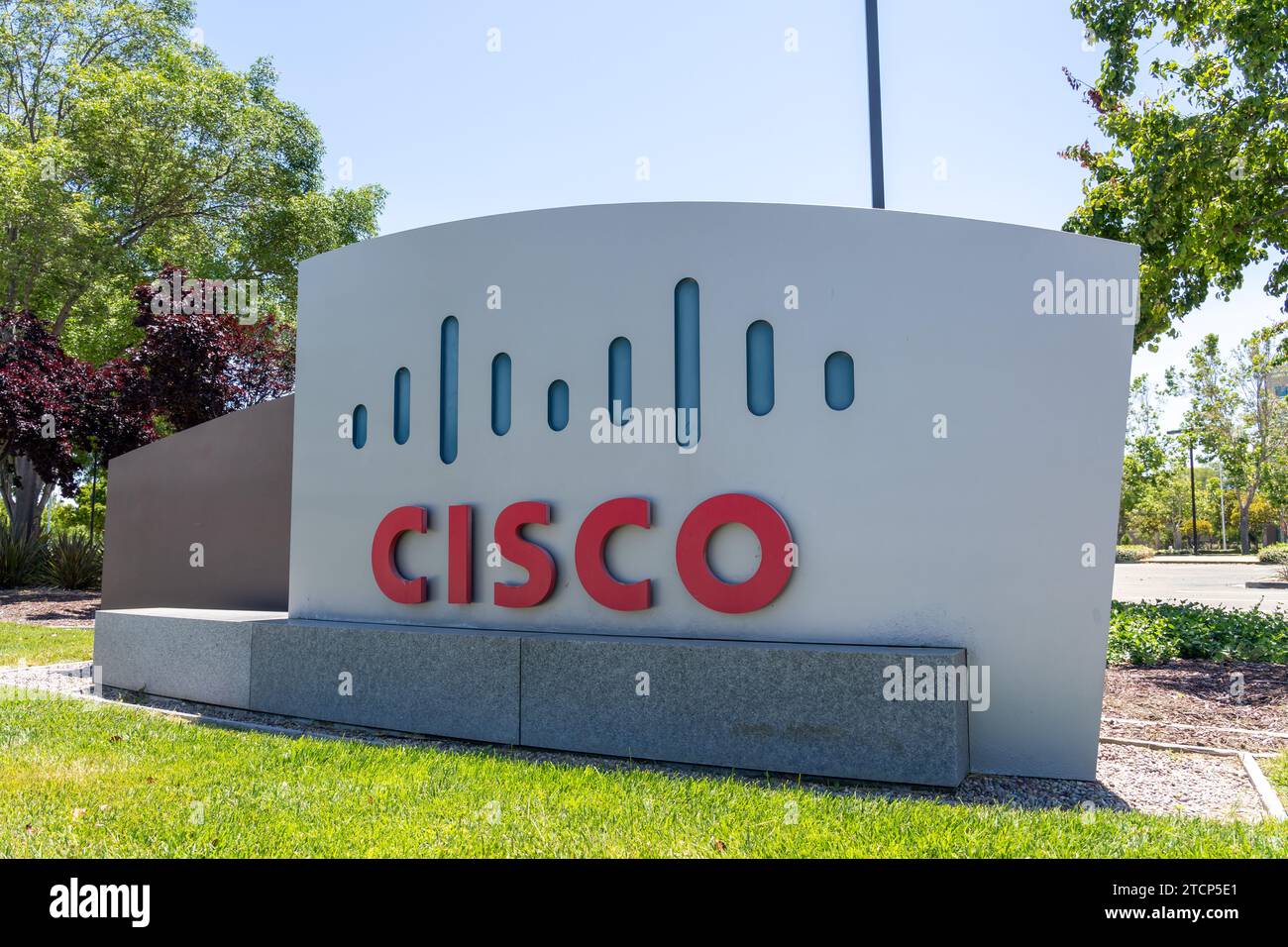 Cisco sign at the headquarters in San Jose, California, USA Stock Photo ...