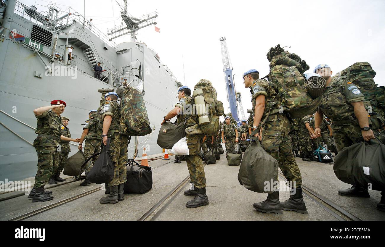 Valencia, 09/22/2006. Several of the 170 troops that are part of the ...