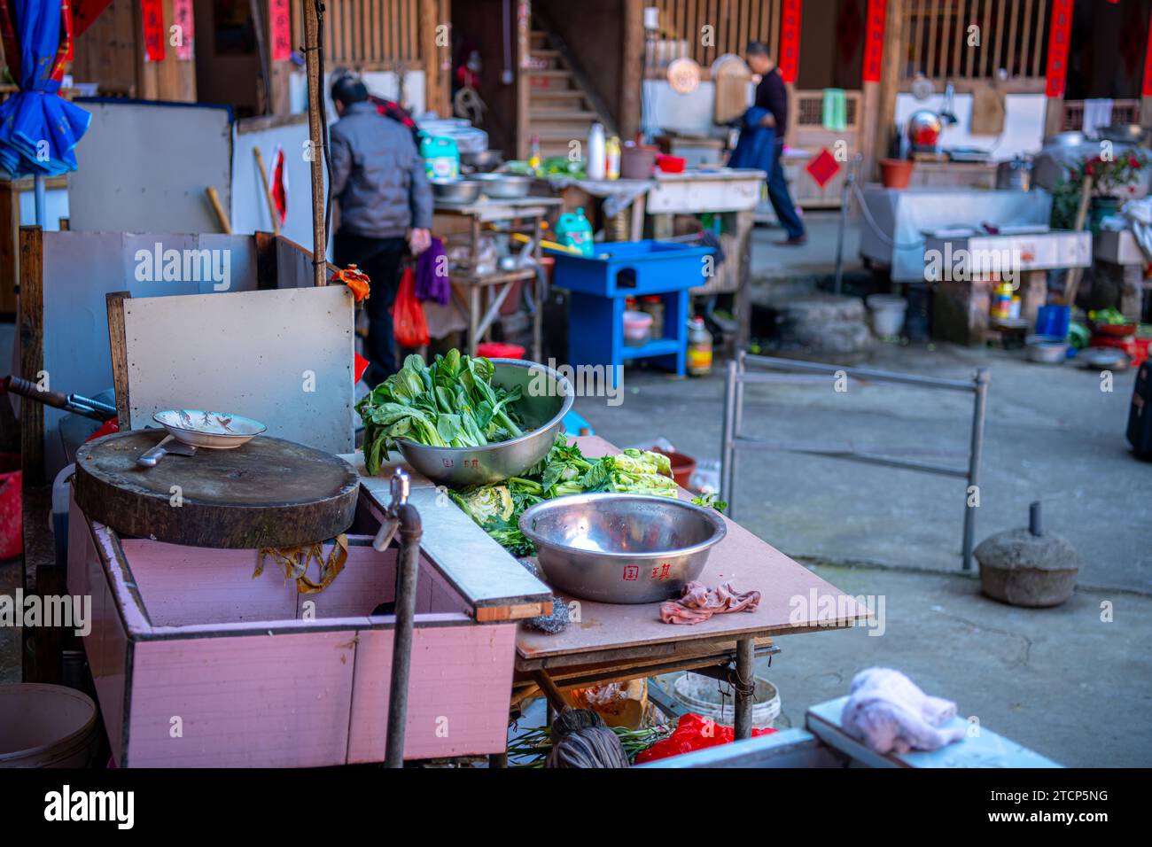 Yongding, Longyan, Fujian province, China - Mar 18 2022: The interior ...