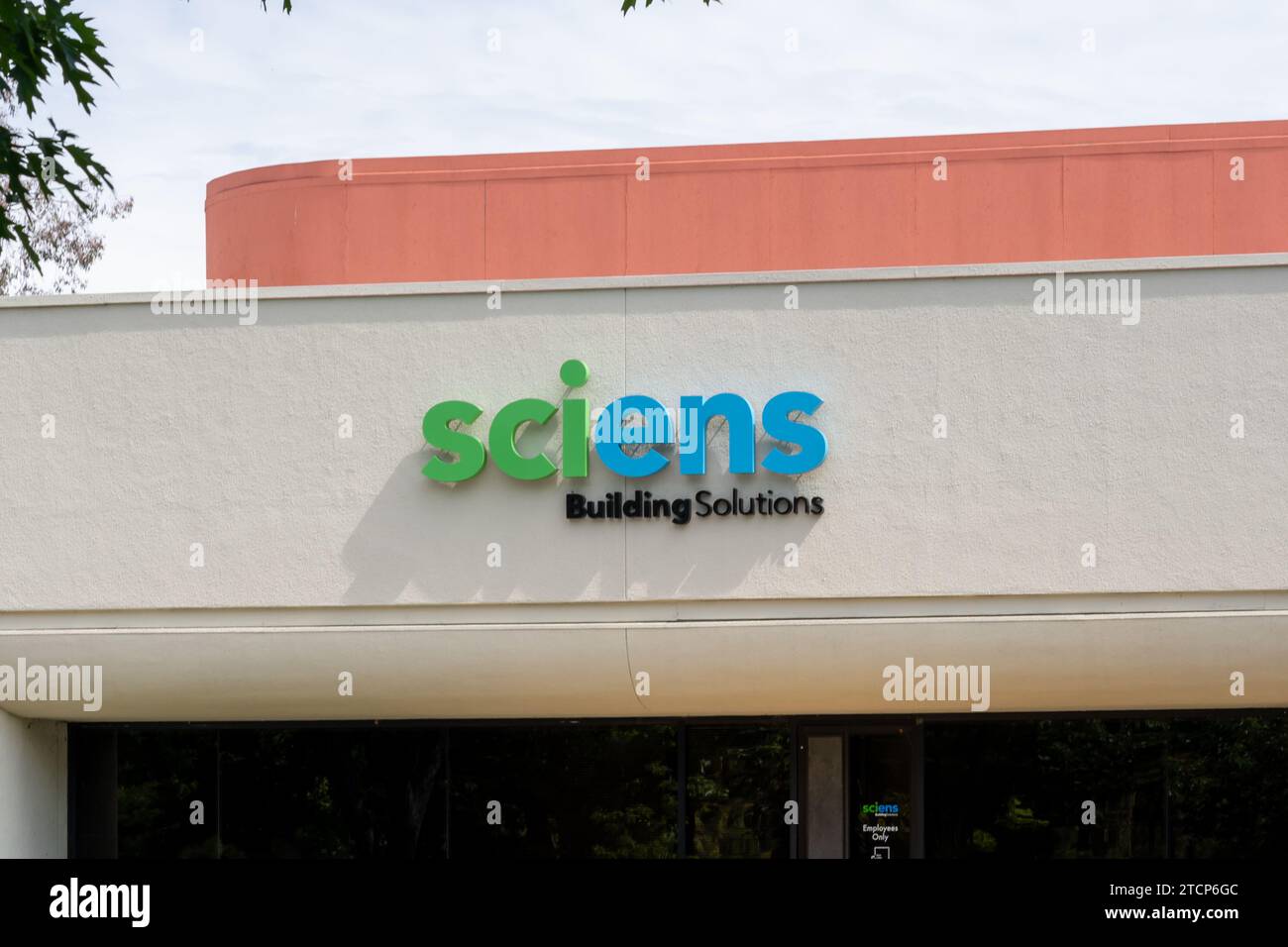Sciens Building Solutions sign on the building at headquarters in ...