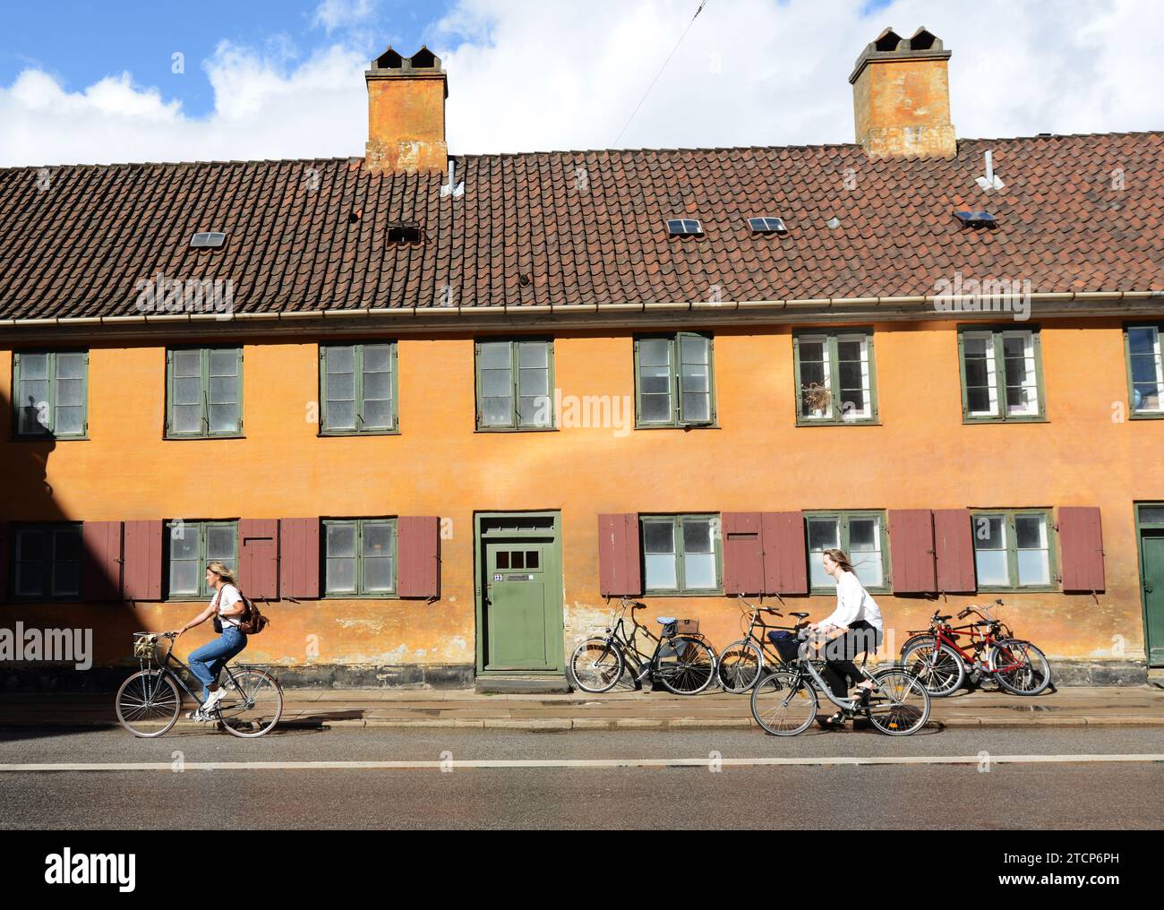 The colorful Nyboder neighborhood in Copenhagen, Denmark Stock Photo - Alamy