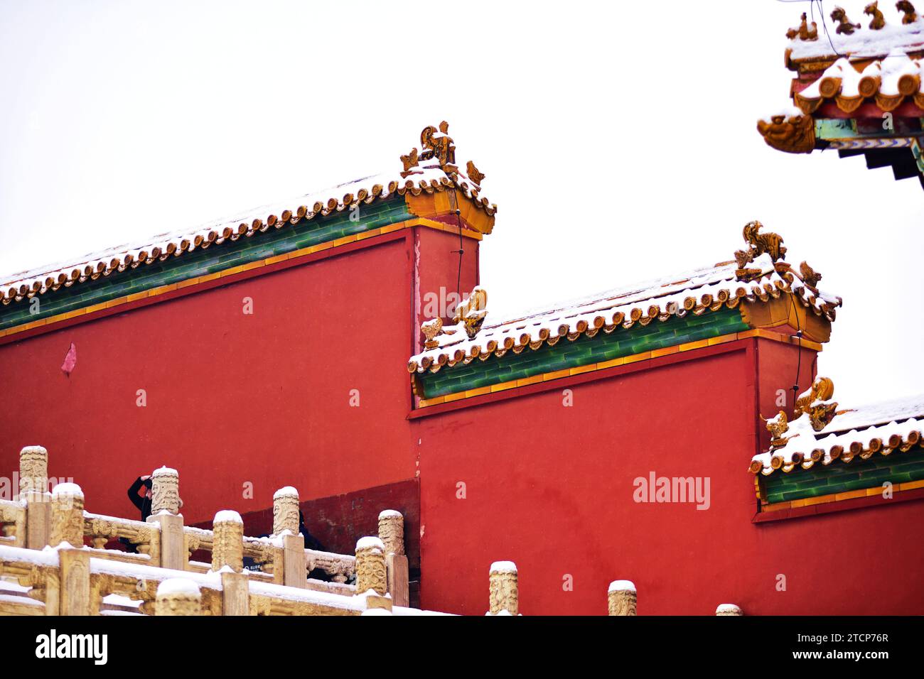 BEIJING, CHINA - DECEMBER 13, 2023 - Snow view of the Forbidden City in ...