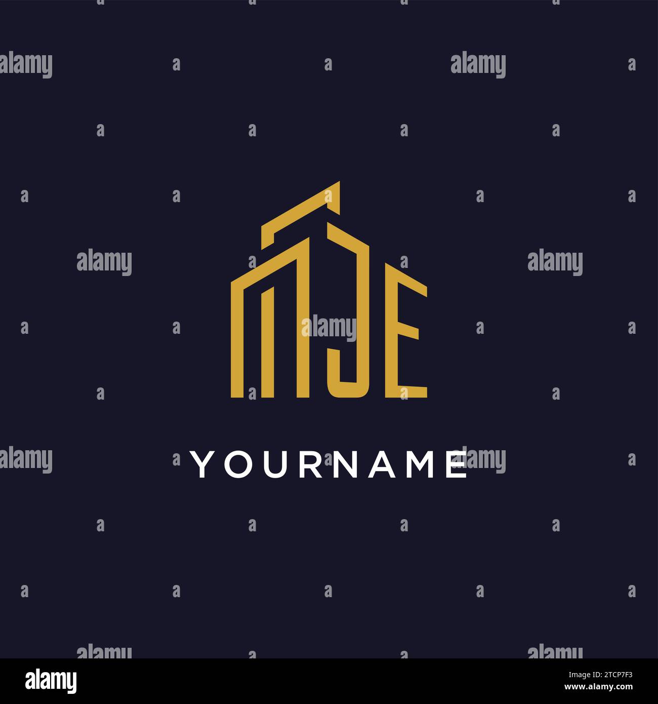 JE initial monogram with building logo design vector graphic Stock Vector Image & Art - Alamy