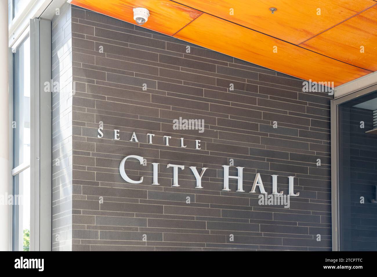 The entrance to Seattle City Hall, Washington, USA Stock Photo - Alamy