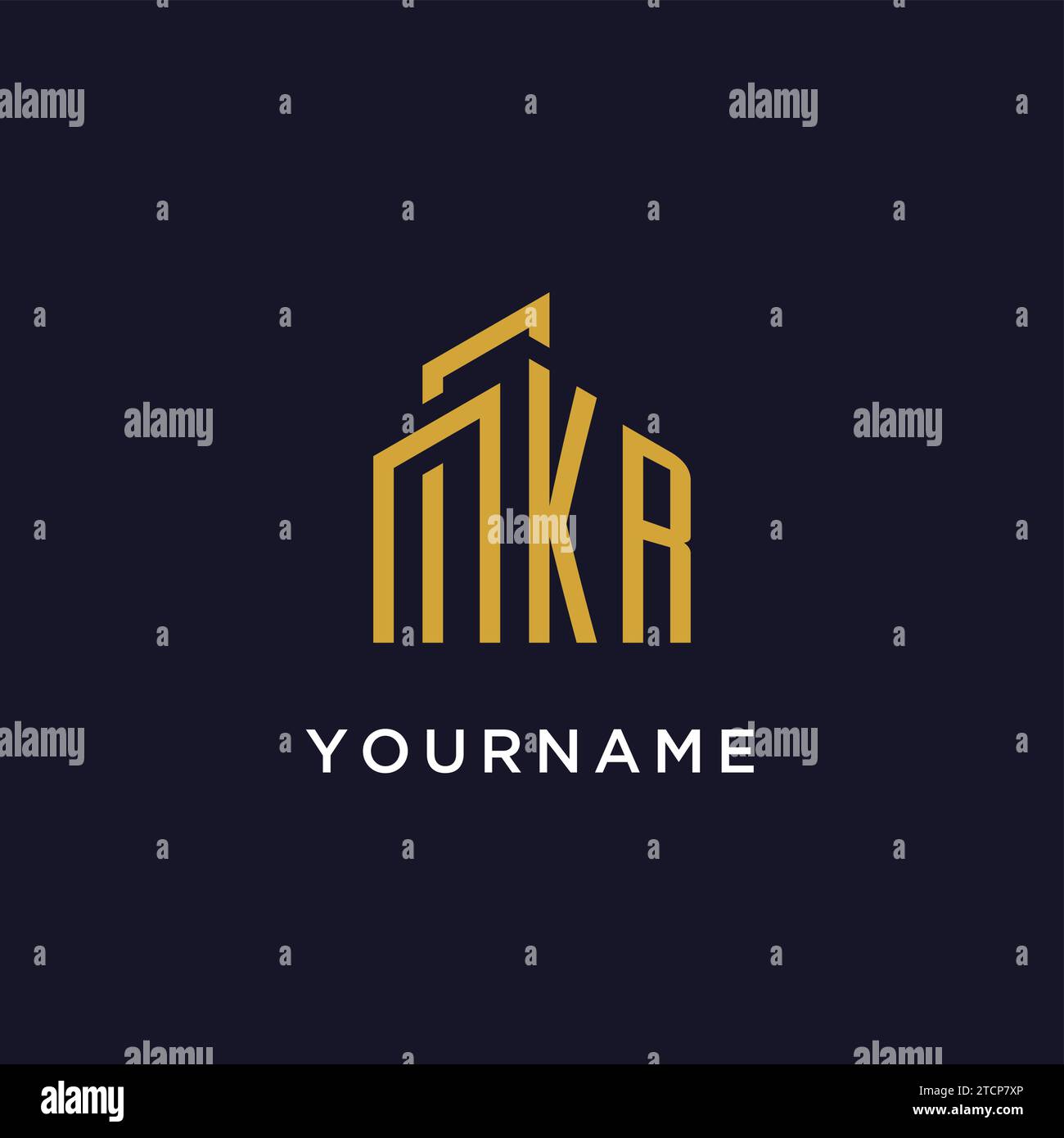 Initial kr logo vectors hi-res stock photography and images - Alamy