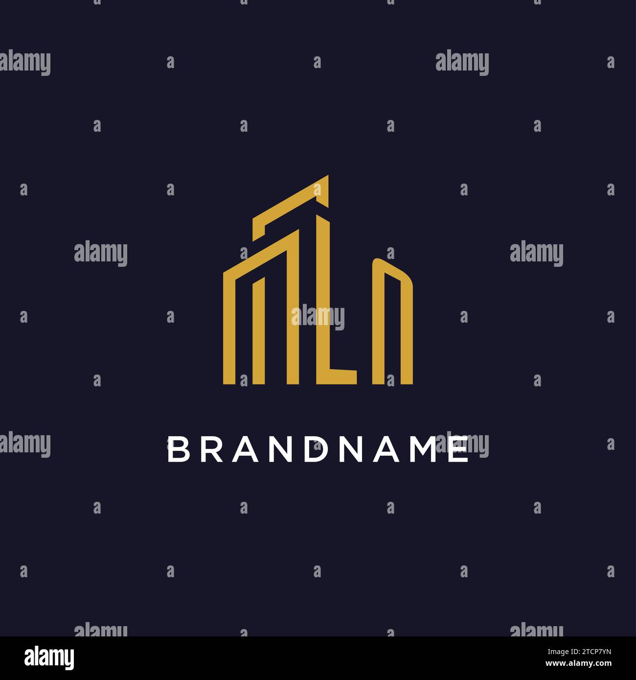 LN initial monogram with building logo design vector graphic Stock Vector Image & Art - Alamy
