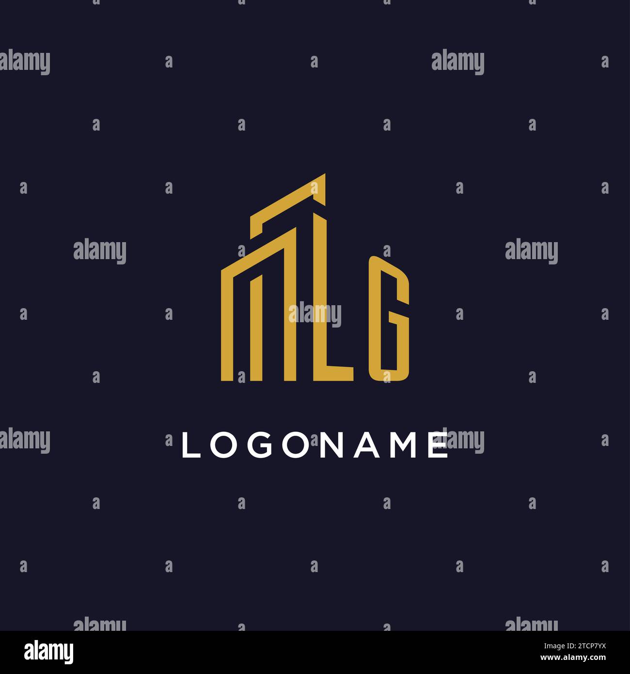 Lg real estate initials logo hi-res stock photography and images - Alamy