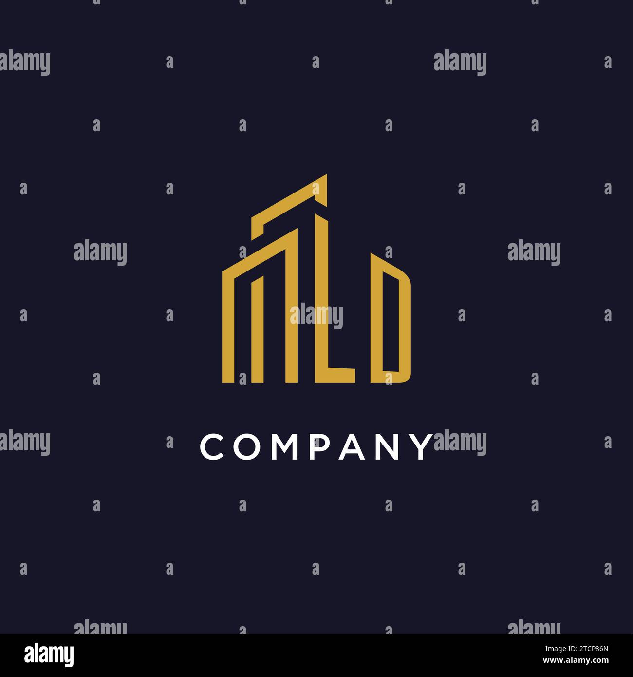 LD initial monogram with building logo design vector graphic Stock Vector Image & Art - Alamy