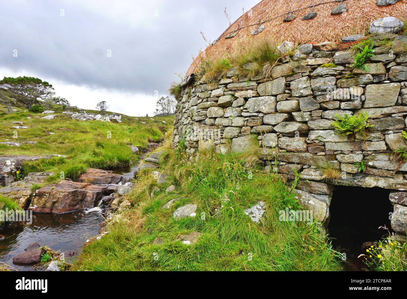 Historic Shawbost Viking Mill beside the stream that powers the ...