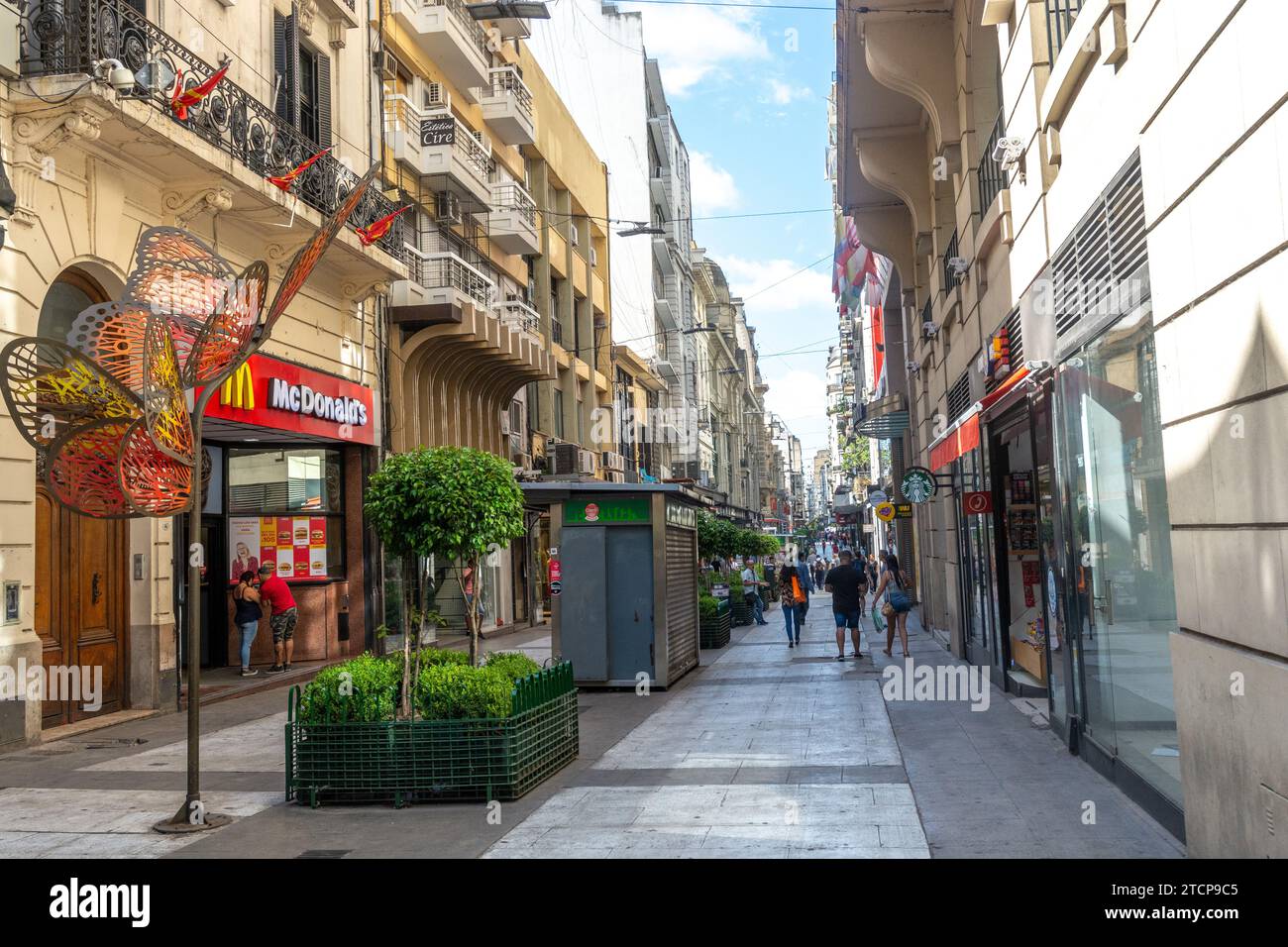 shopping lane near centre of buenos aires. argentina. south america ...