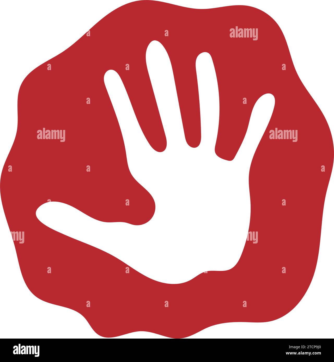 red hand day illustraton vector isolated Stock Vector Image & Art - Alamy