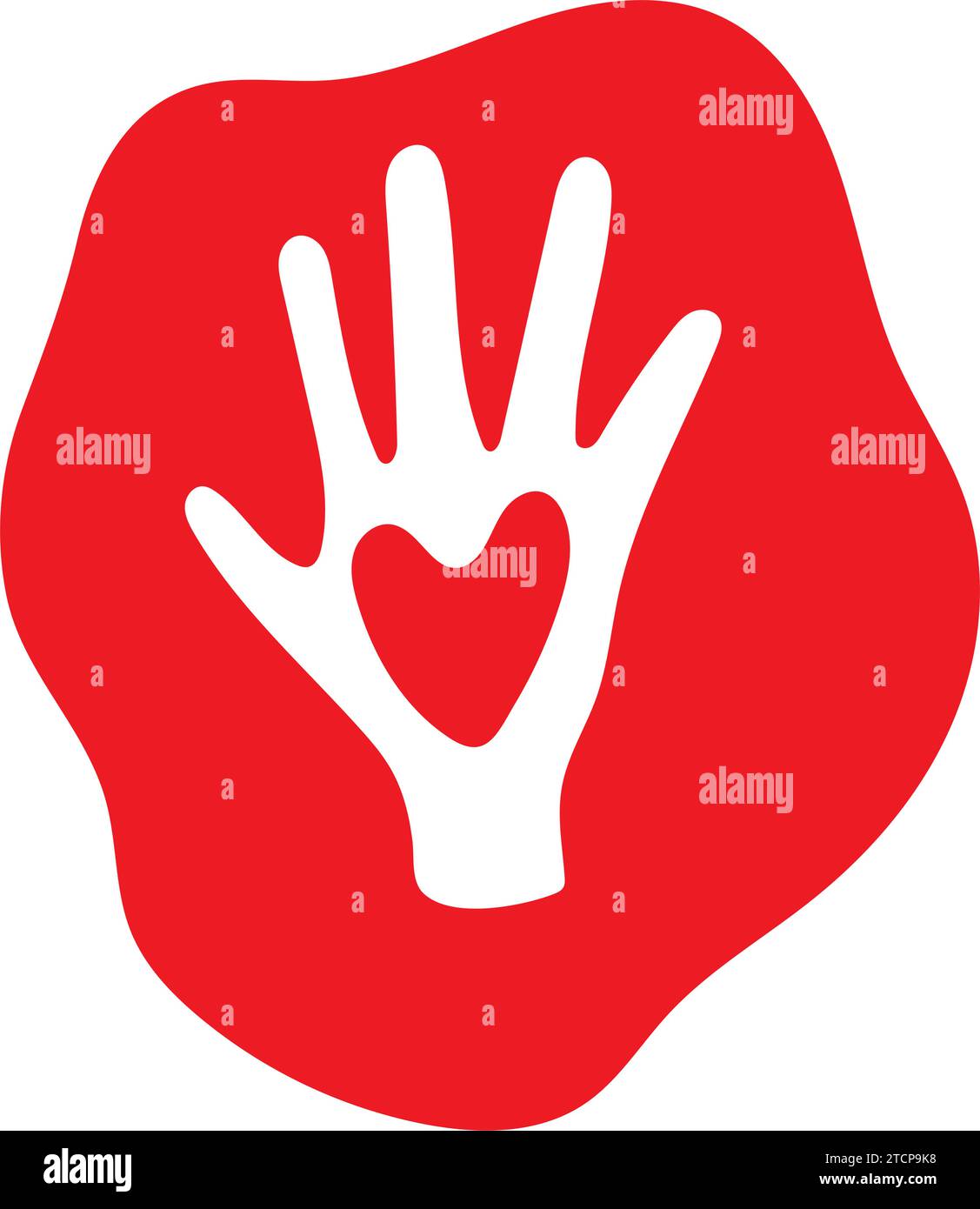 Red hand day protest Cut Out Stock Images & Pictures - Alamy