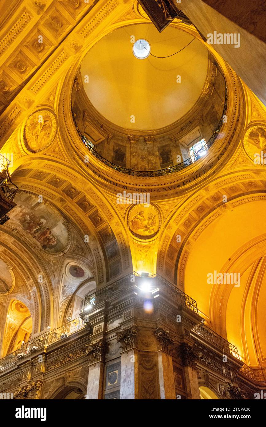 the stunning dome architecture inside the metropolitan cathedral of the ...