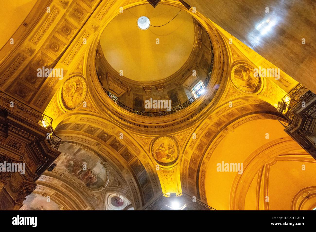 the stunning dome architecture inside the metropolitan cathedral of the ...