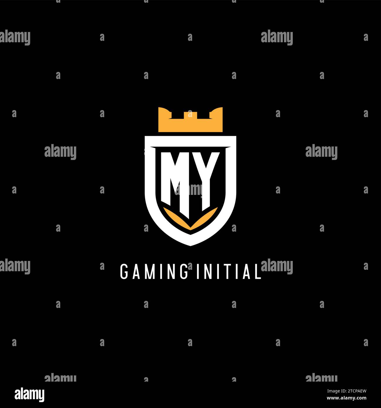 Initial MY logo with shield, esport gaming logo monogram style vector graphic Stock Vector Image ...
