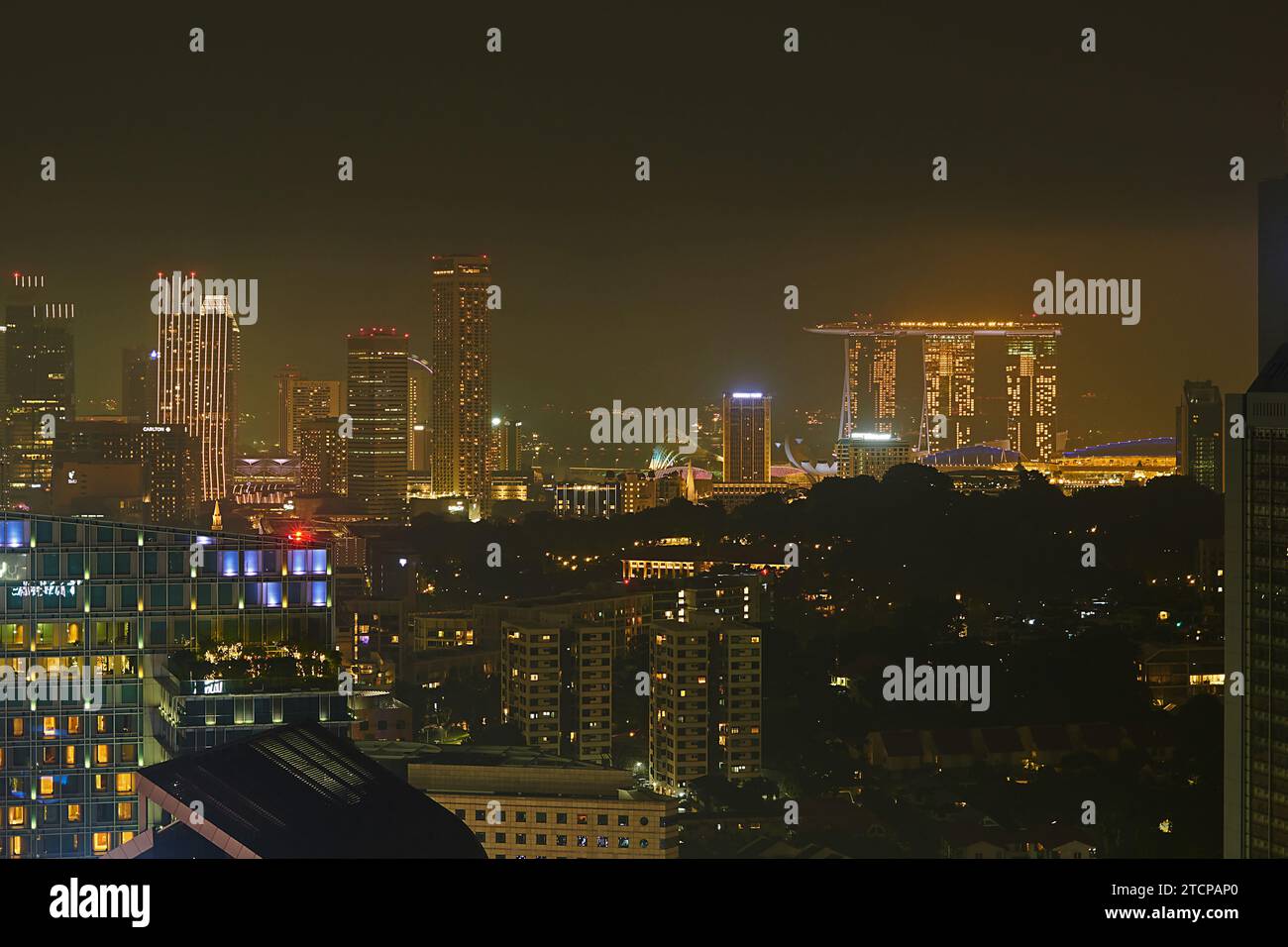 Stunning evening shots of the Singapore skyline taken from Orchard Road ...