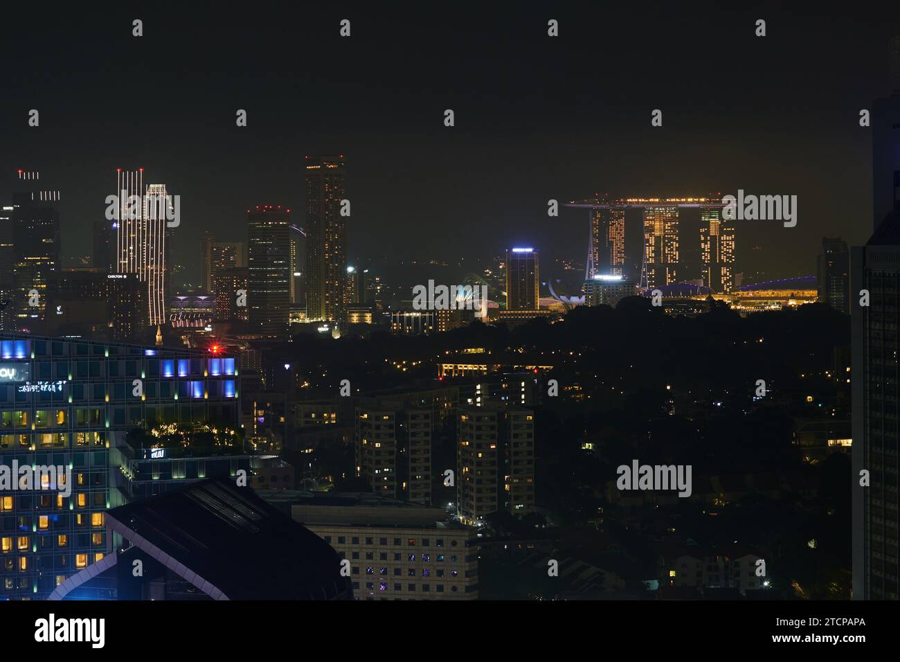 Stunning evening shots of the Singapore skyline taken from Orchard Road ...