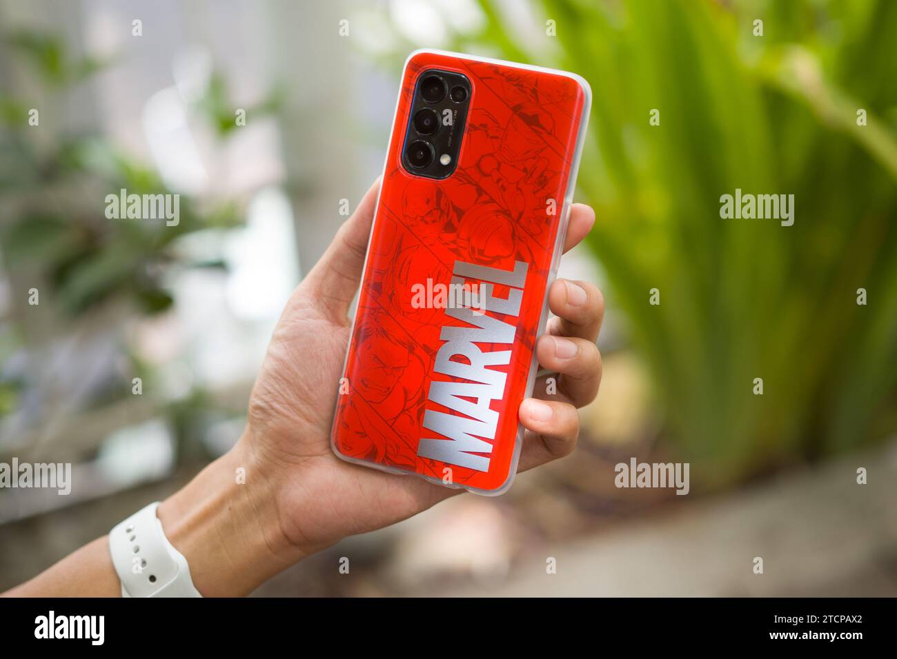 HCMC, VN - Dec 2023. Oppo Reno 5 Marvel Edition Smartphone Stock Photo ...
