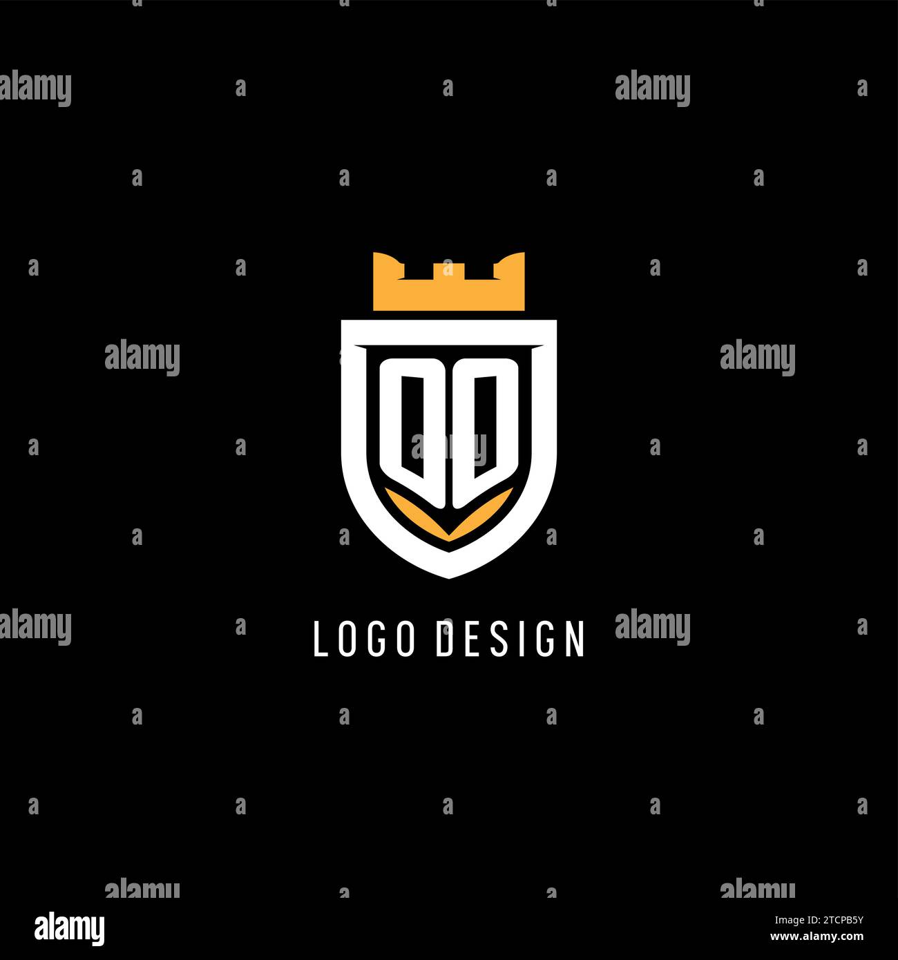 Initial OO logo with shield, esport gaming logo monogram style vector ...