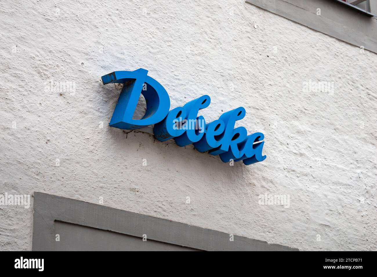 Debeka logo sign of the German Insurance company. The branch of the ...