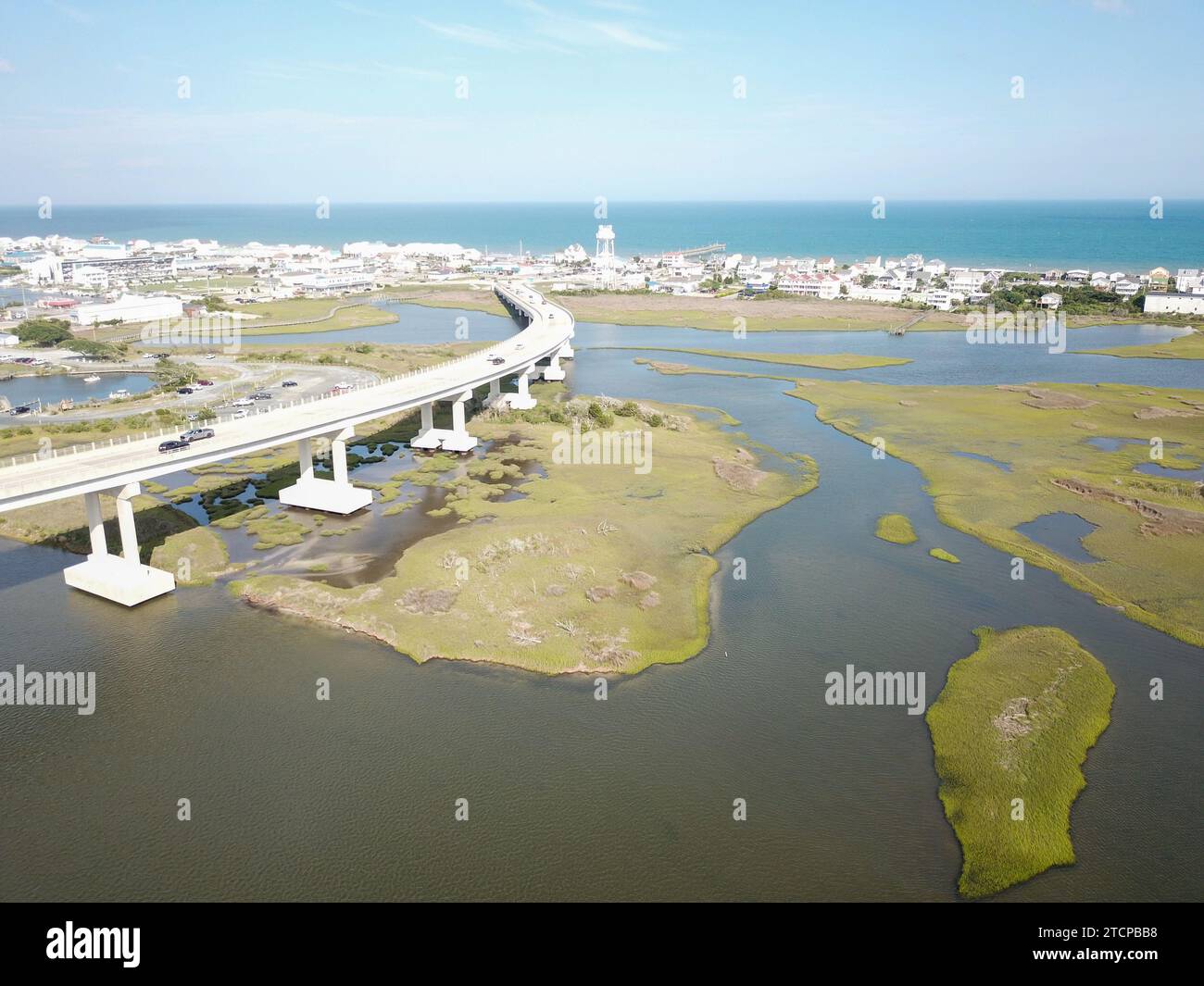 Drone Images Of Topsail Beach Island North Carolina On A Summer