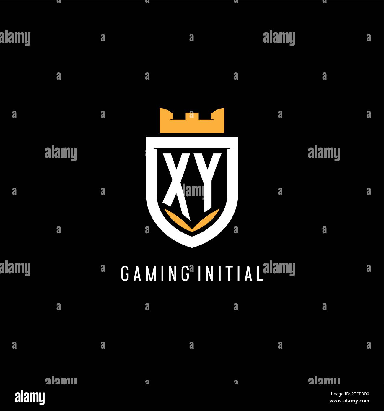Initial XY logo with shield, esport gaming logo monogram style vector graphic Stock Vector Image ...