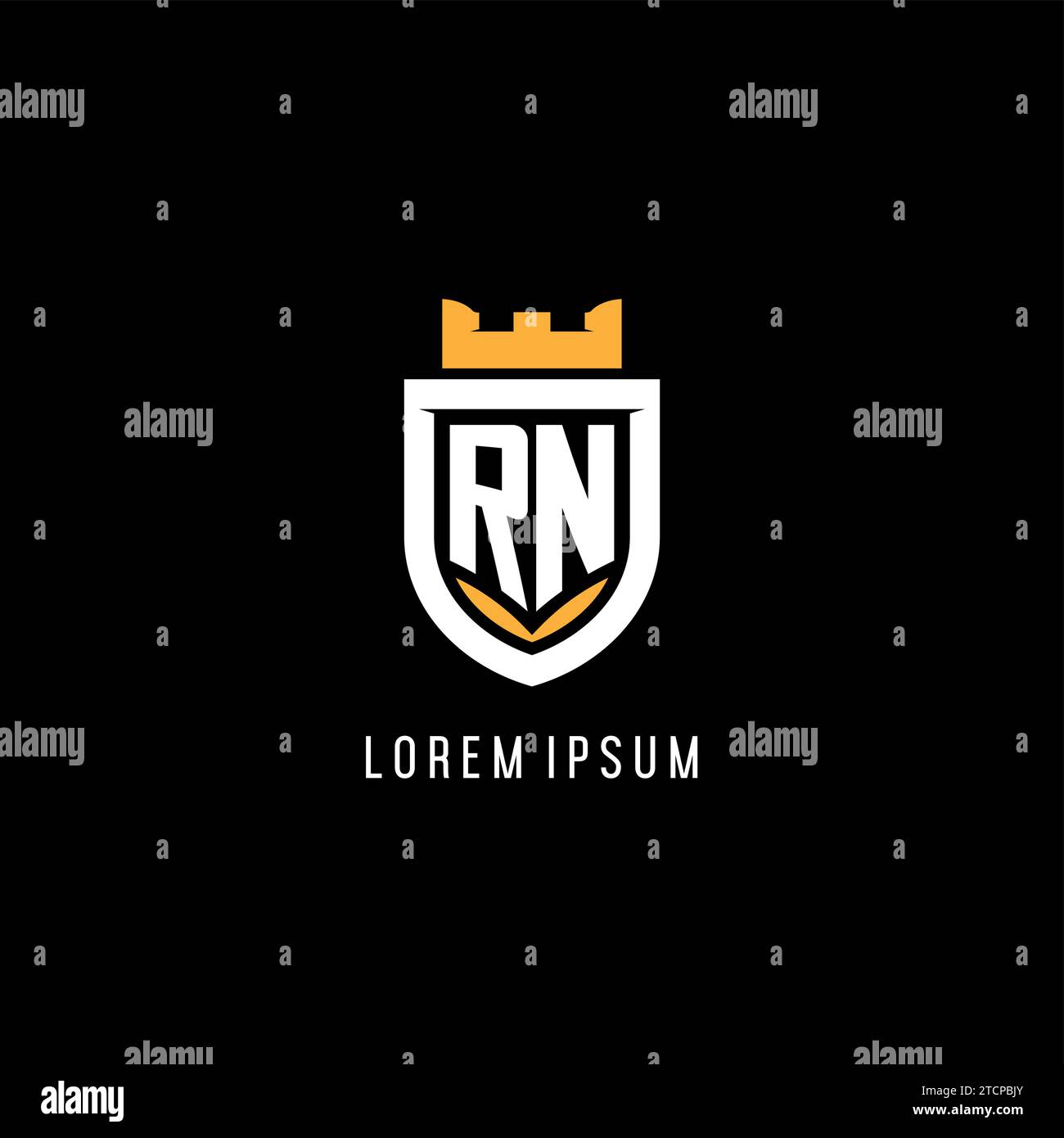 Initial RN logo with shield, esport gaming logo monogram style vector ... Initial RN logo with shield, esport gaming logo monogram style vector ...