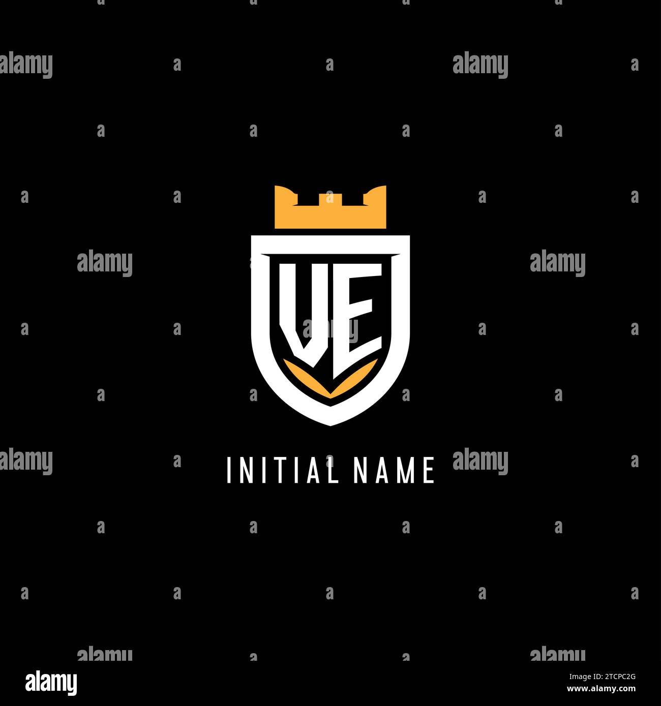 Initial VE logo with shield, esport gaming logo monogram style vector graphic Stock Vector Image ...