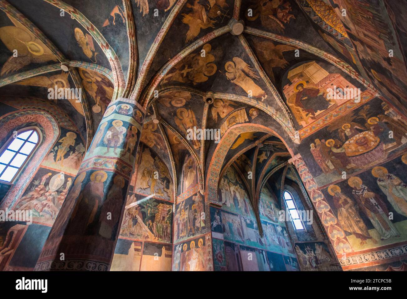 Inside the Renaissance Catholic Chapel of the Holy Trinity, painted in ...