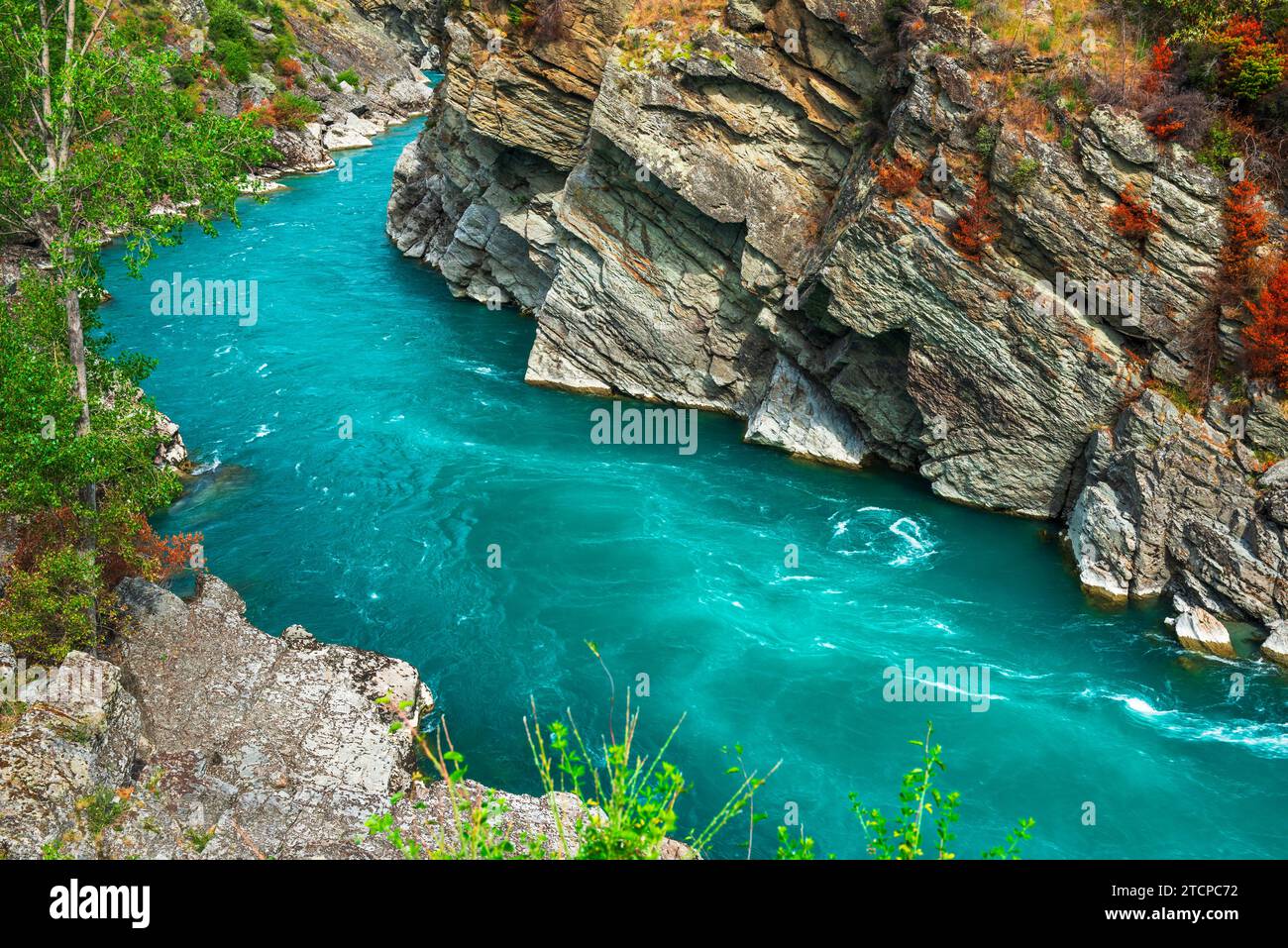 The Roaring Meg in Kawarau Gorge, Otago, South Island, New Zealand ...