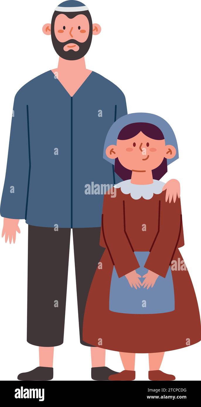 jewish father and daughter vector isolated Stock Vector Image & Art - Alamy
