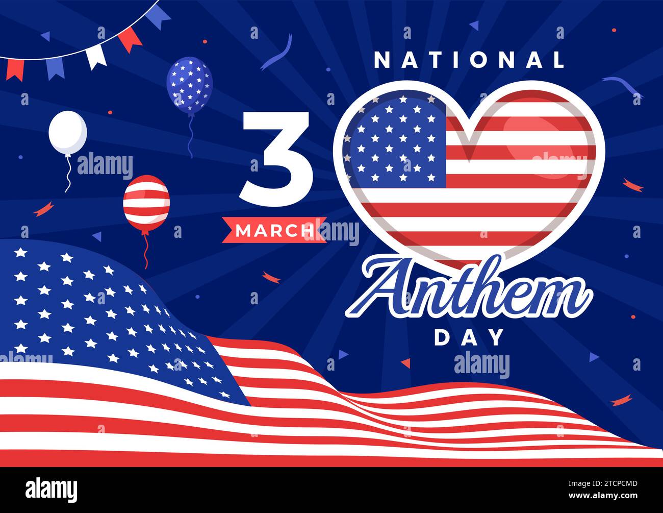 American national anthem Stock Vector Images - Alamy