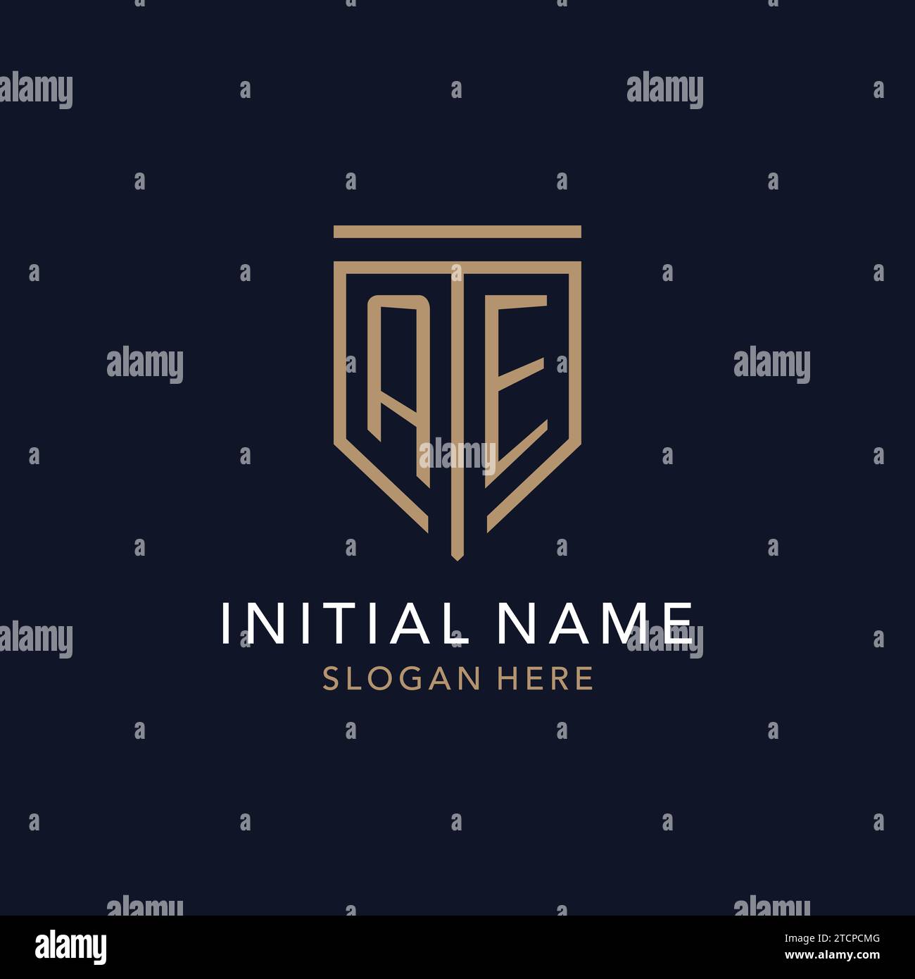 AE initial logo monogram with simple luxury shield icon design inspiration Stock Vector Image ...