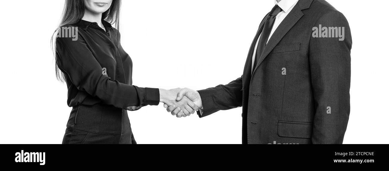 cropped view of partnership deal at negotiation. photo of partnership ...