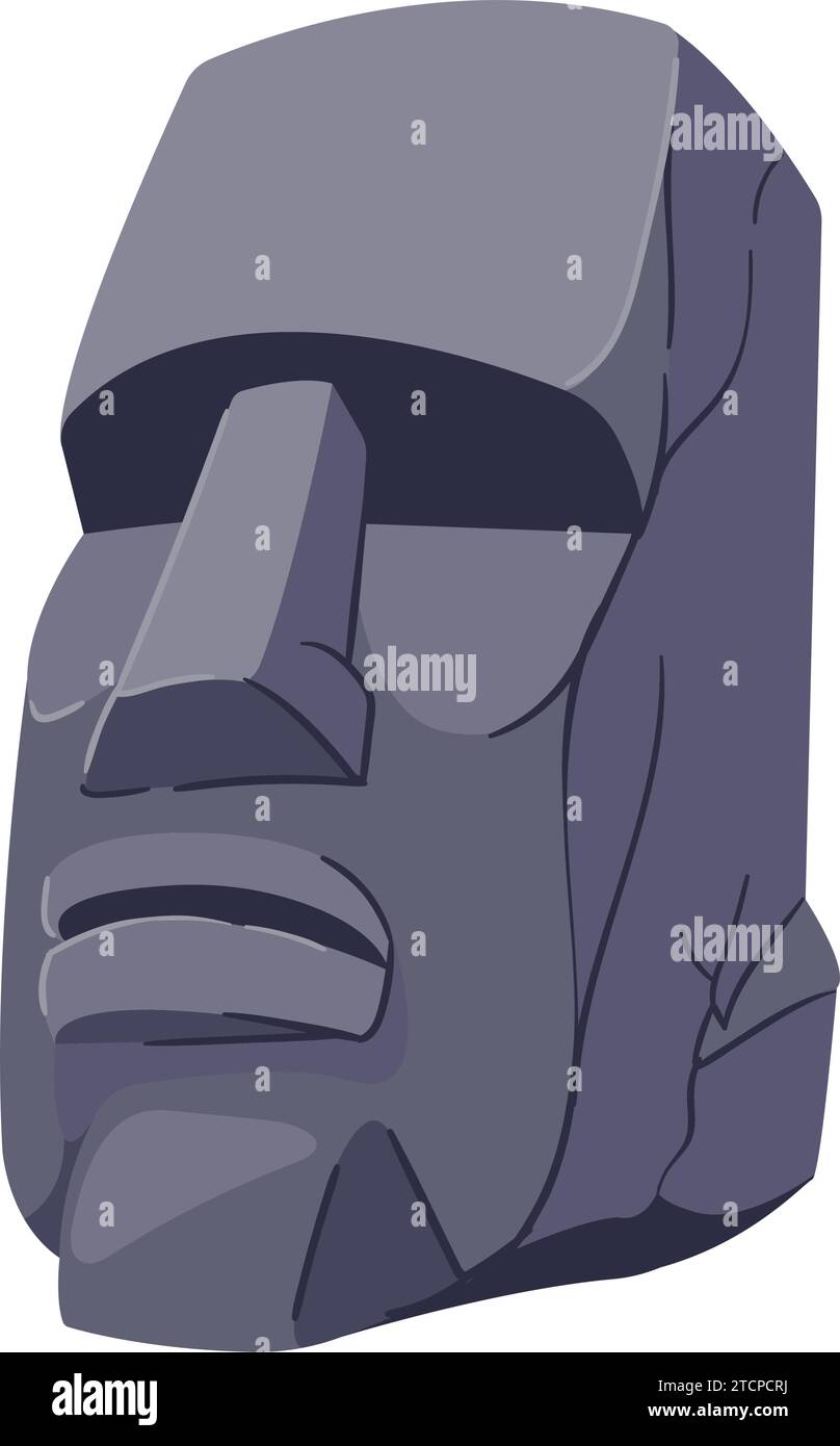Moai statue illustration Cut Out Stock Images & Pictures - Alamy