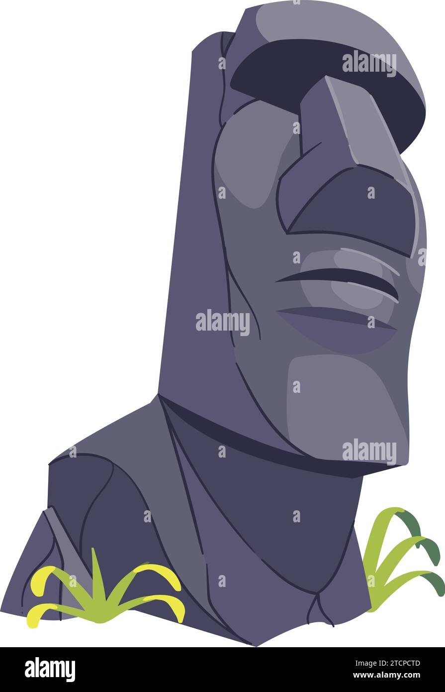 Moai statue on easter Stock Vector Images - Alamy