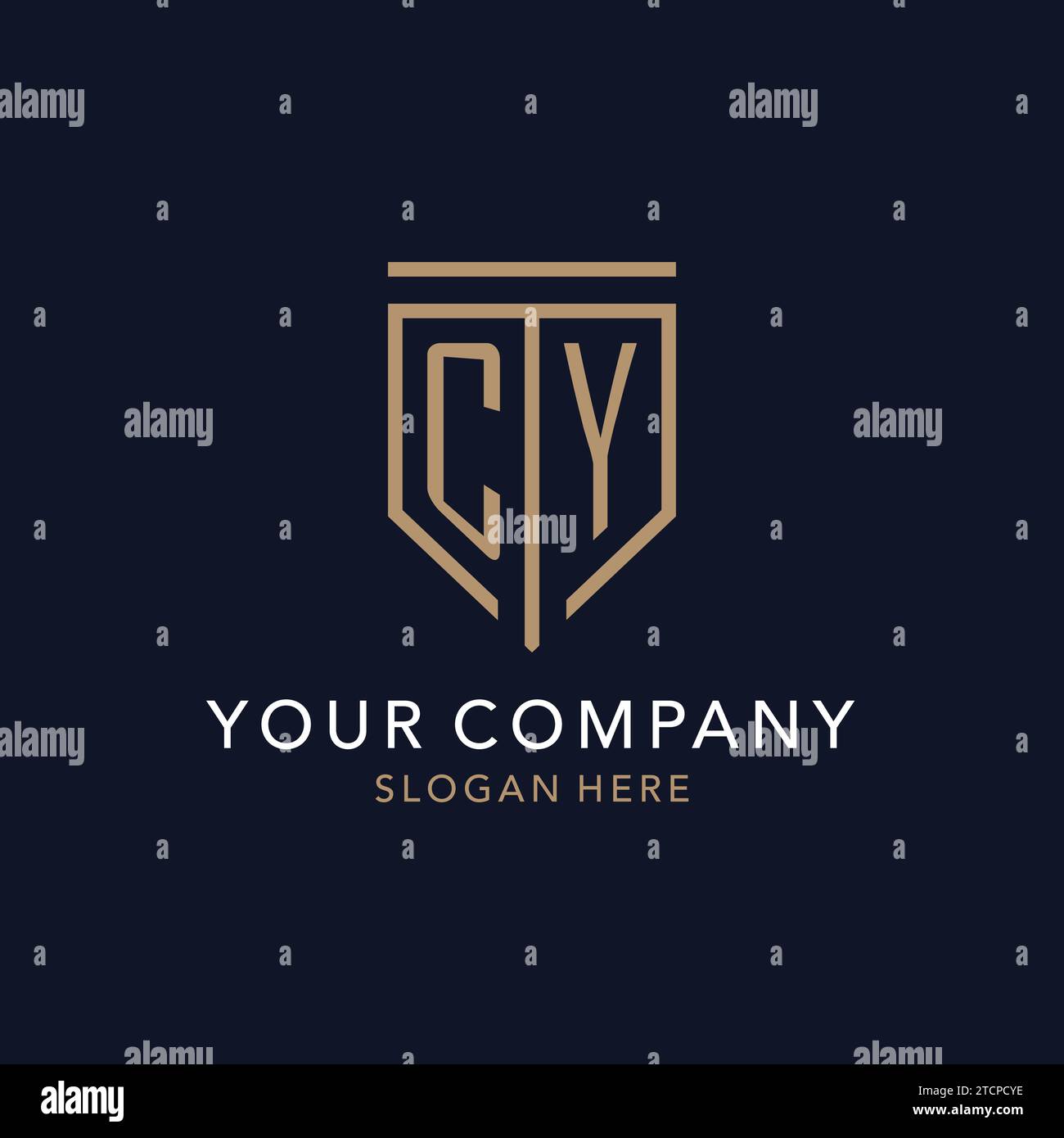 CY initial logo monogram with simple luxury shield icon design ... CY initial logo monogram with simple luxury shield icon design ...