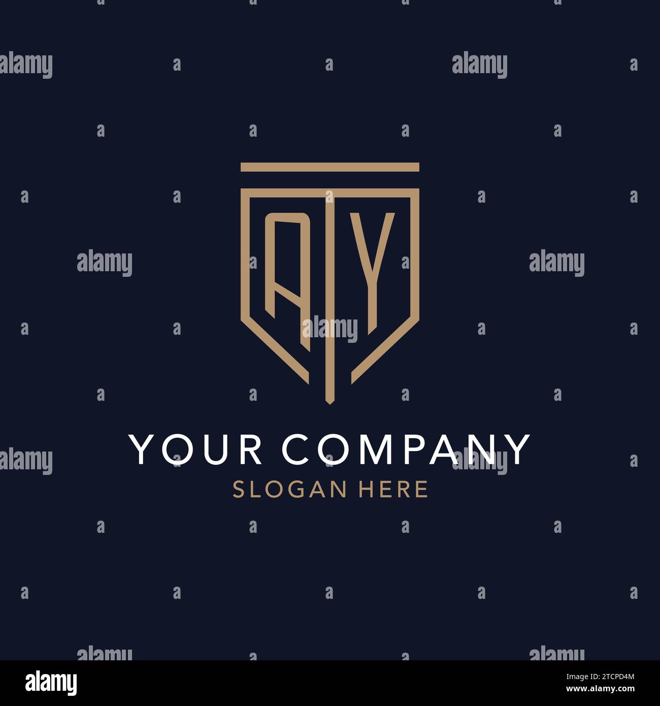 AY initial logo monogram with simple luxury shield icon design inspiration Stock Vector Image ...