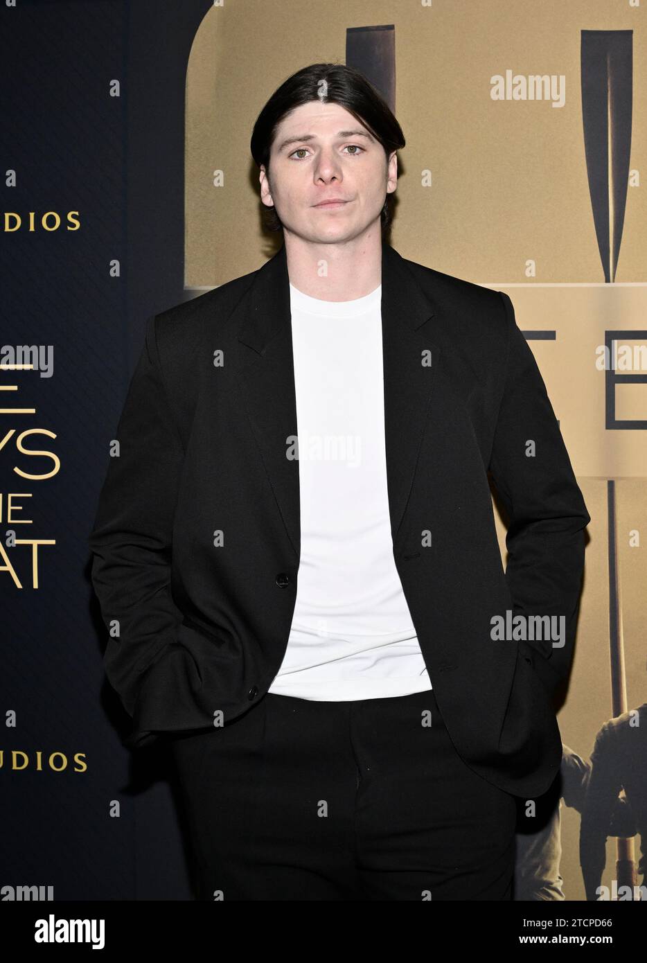 Jack Mulhern attends a special screening of "The Boys in the Boat" at ...