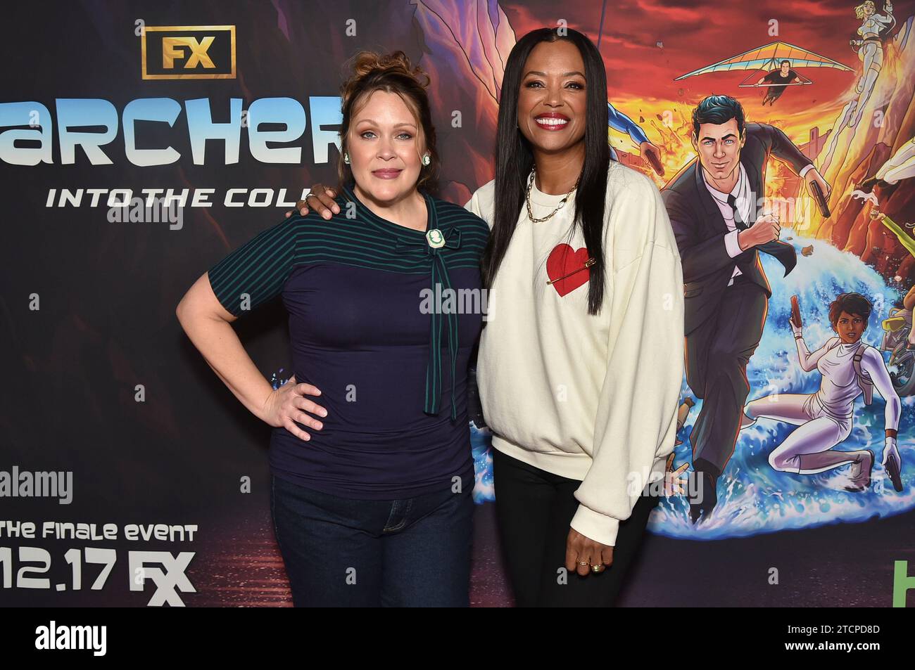 Amber Nash, left and Aisha Tyler attend the "Archer" series finale ...