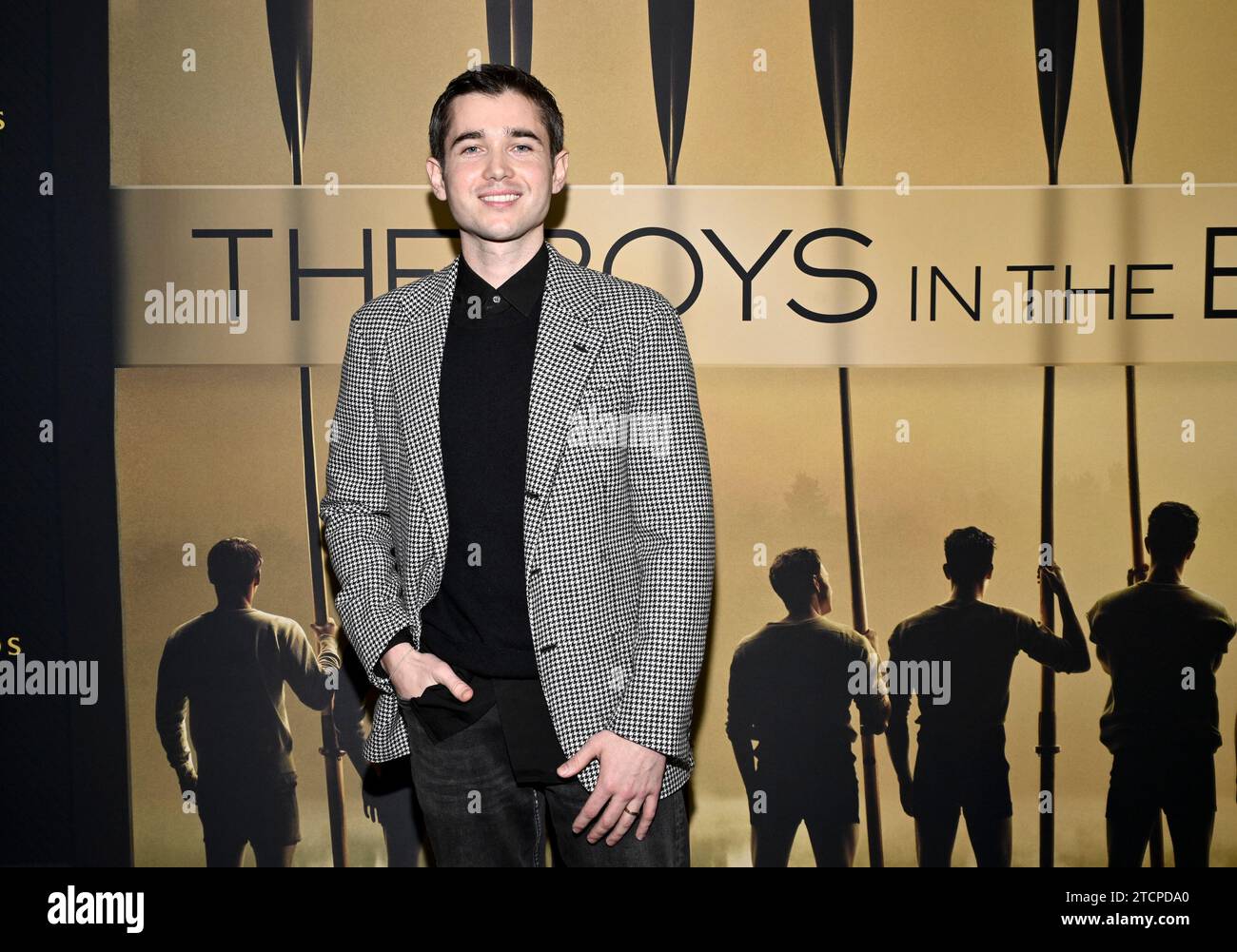 Luke Slattery attends a special screening of "The Boys in the Boat" at ...