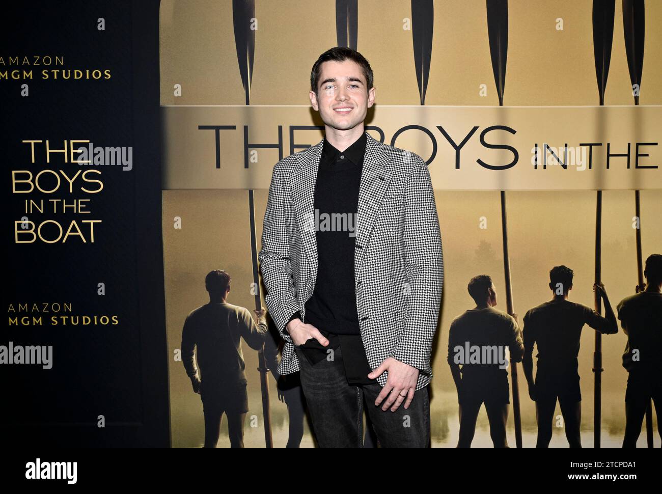 Luke Slattery attends a special screening of "The Boys in the Boat" at ...