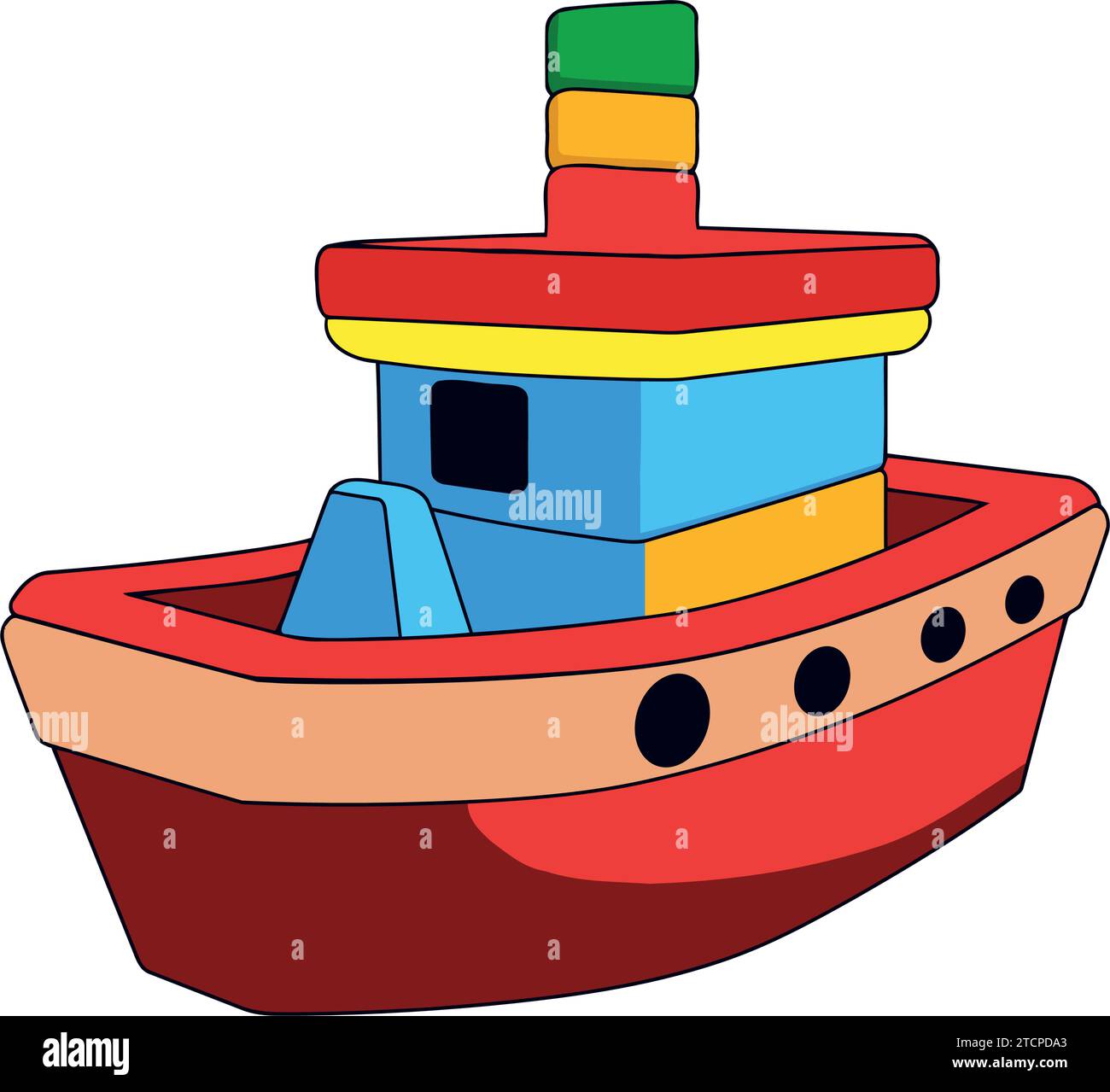 wood toy boat design Stock Vector Image & Art - Alamy