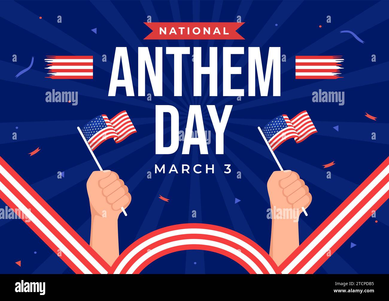American national anthem Stock Vector Images - Alamy